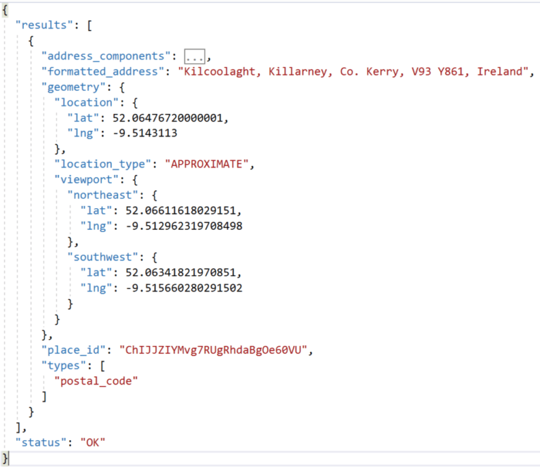 Using Eircode (Ireland Postcodes) to get Geolocation from Google Maps ...