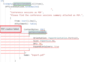 Issue solved: Canvas Apps PDF function - 'PDF Creation Failed' when ...