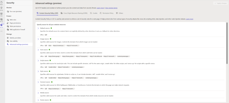 Power Pages CSP: Starter Settings - michelcarlo